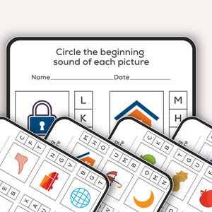 Beginning Sound, Picture Sound Matching Game, Letter Identification ...