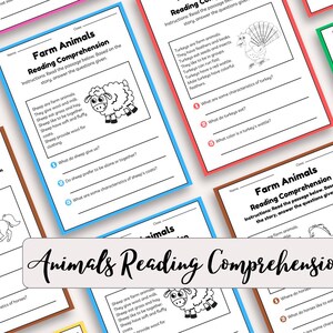 Farm Animal Reading Comprehension: English Learning Game (digital PDF ...