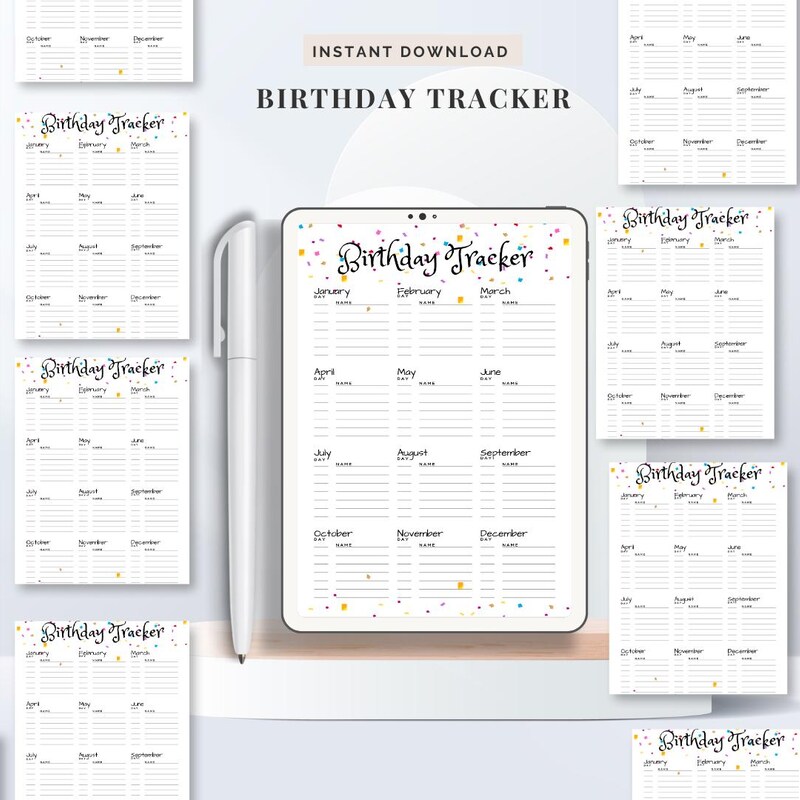 Birthday Tracker - Etsy