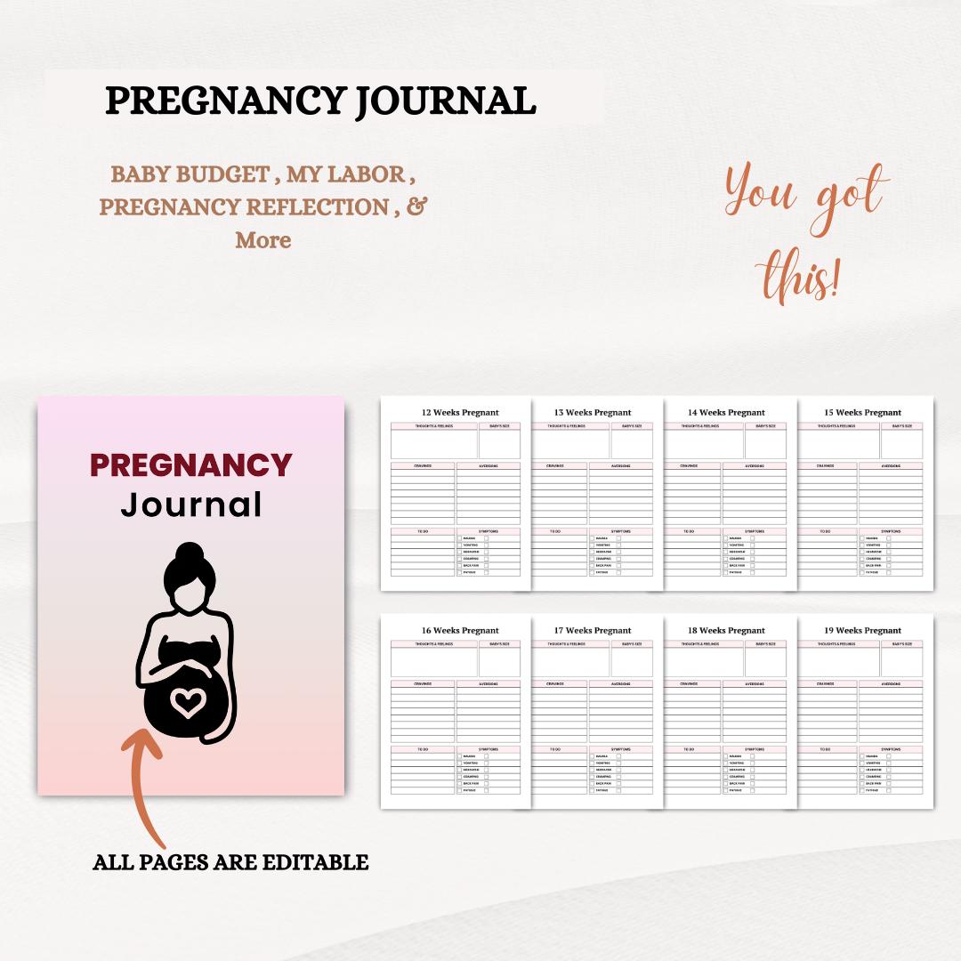 Pregnancy Journal, Baby Bump Memory Book, New Mom Gift, Keepsake ...