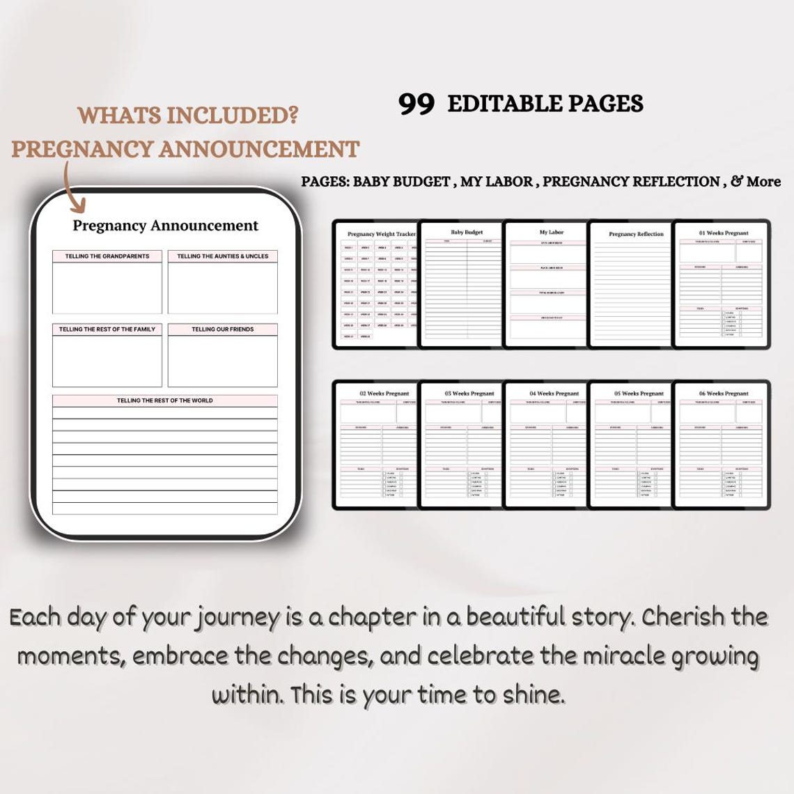 Pregnancy Journal, Baby Bump Memory Book, New Mom Gift, Keepsake ...