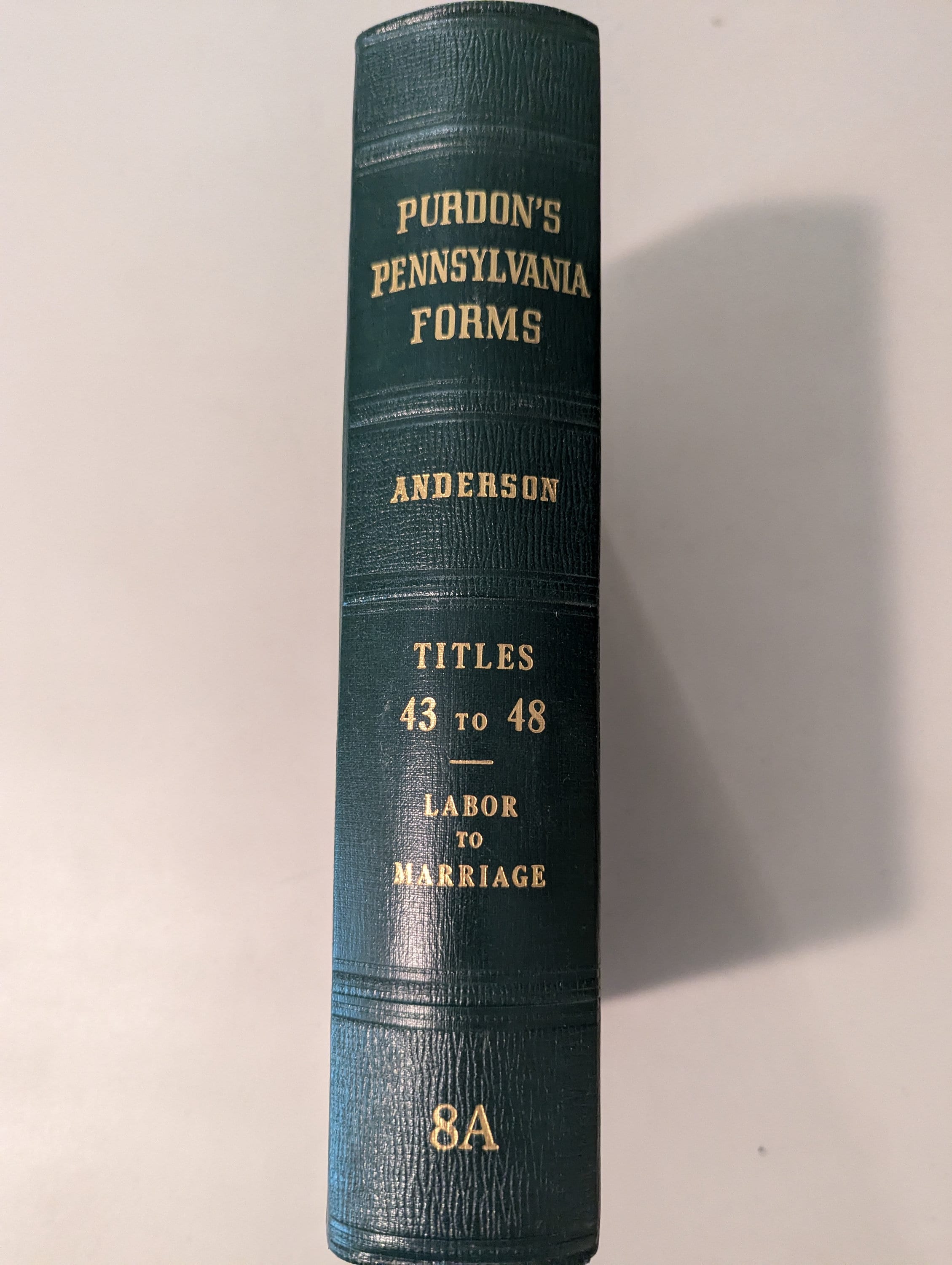 Purdon's Pennsylvania Forms - Titles 43 to 48 - Law Book - Etsy
