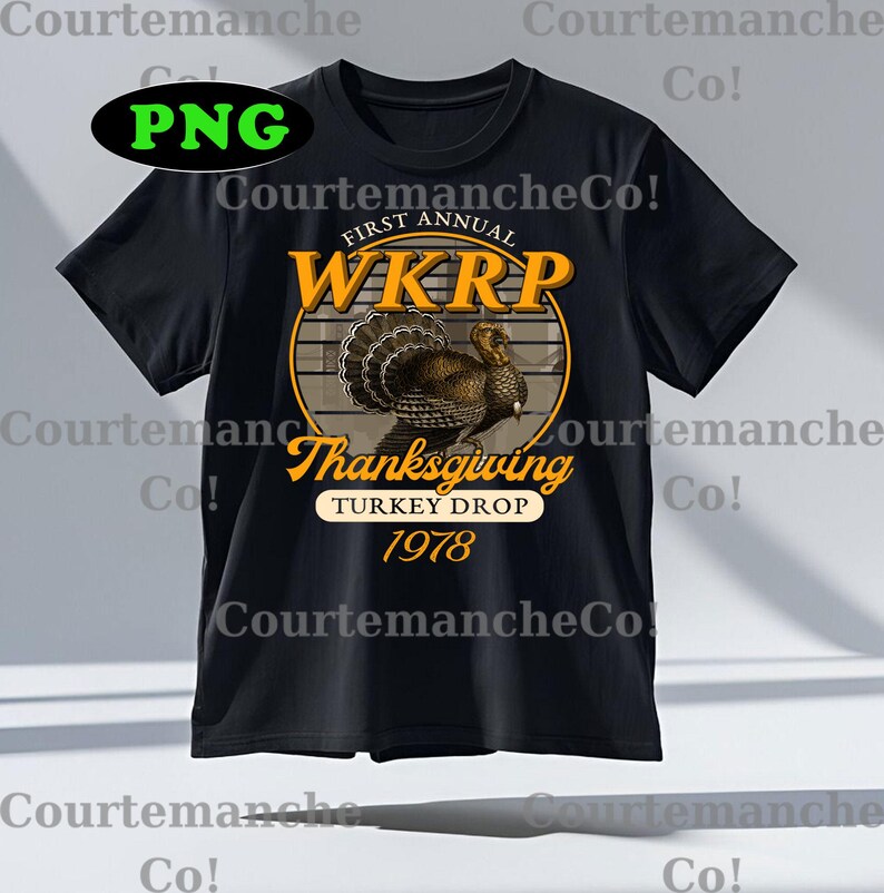First Annual Thanksgiving Day Turkey Png, WKRP in Cincinnati Png, Happy ...