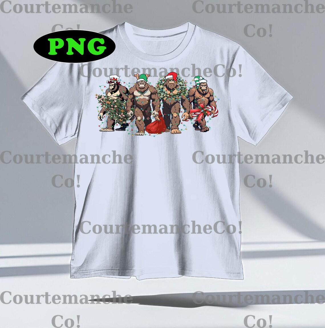 Bigfoot Santa Png, Merry Christmas Png, Christmas Family Png, Christmas ...