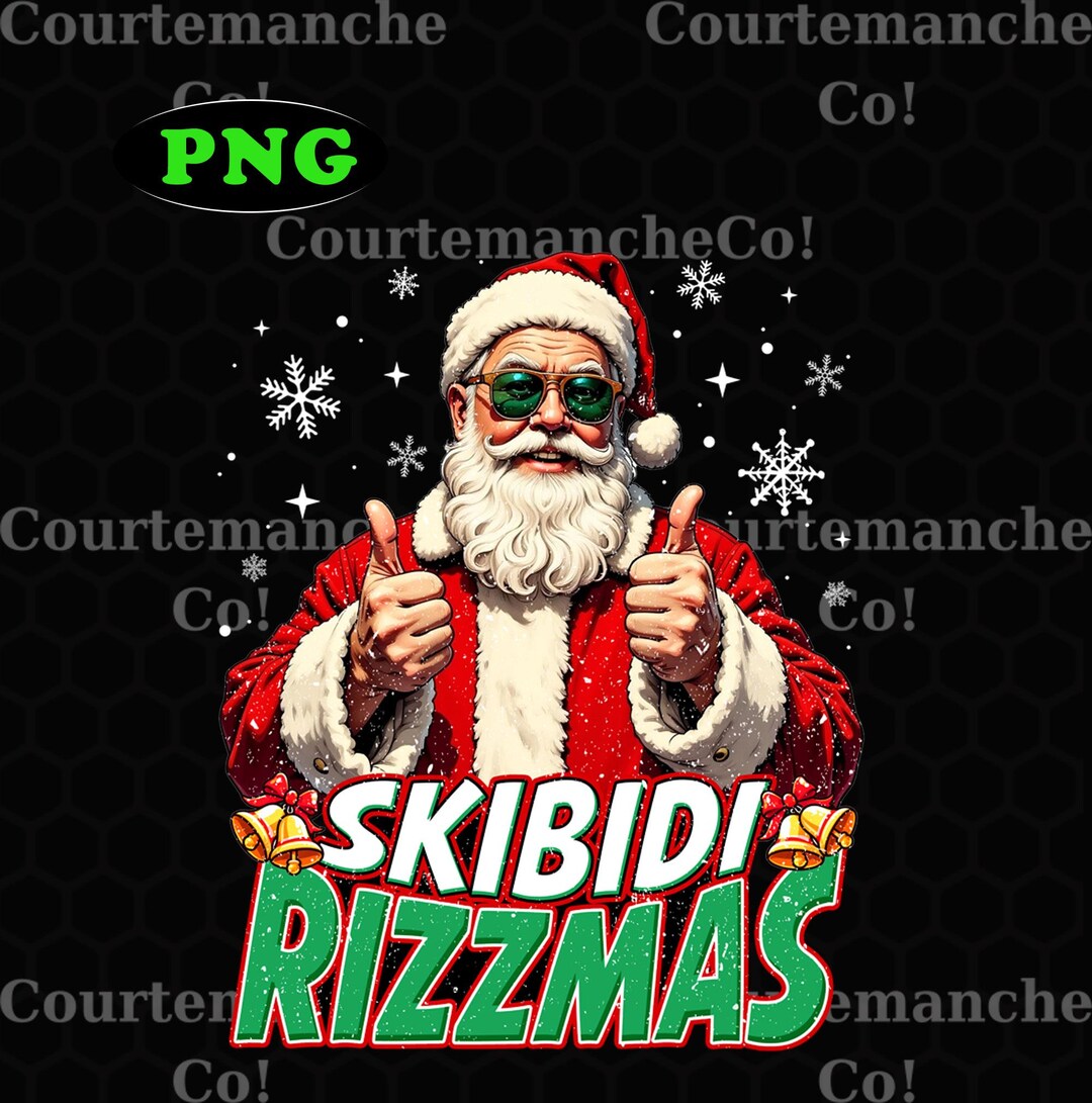 Skibidi Rizzmas PNG, Merry Rizzmas Png, Santa Bruh Christmas PNG, Rizz ...