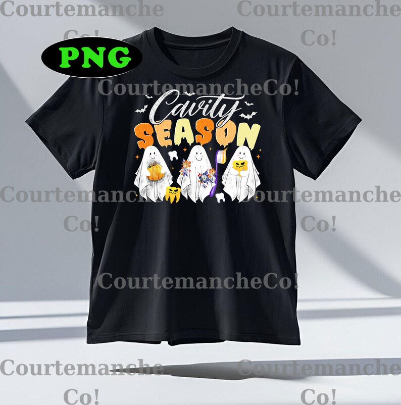 Cavity Season Png, Halloween Teeth Png, Spooky Ghost Png, Dentist Ghost ...