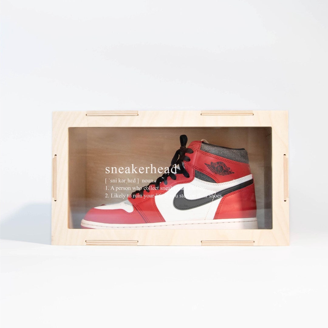 Display Sneaker Shoe Box, Rustic Wooden Shoe Storage, Sneakerhead ...