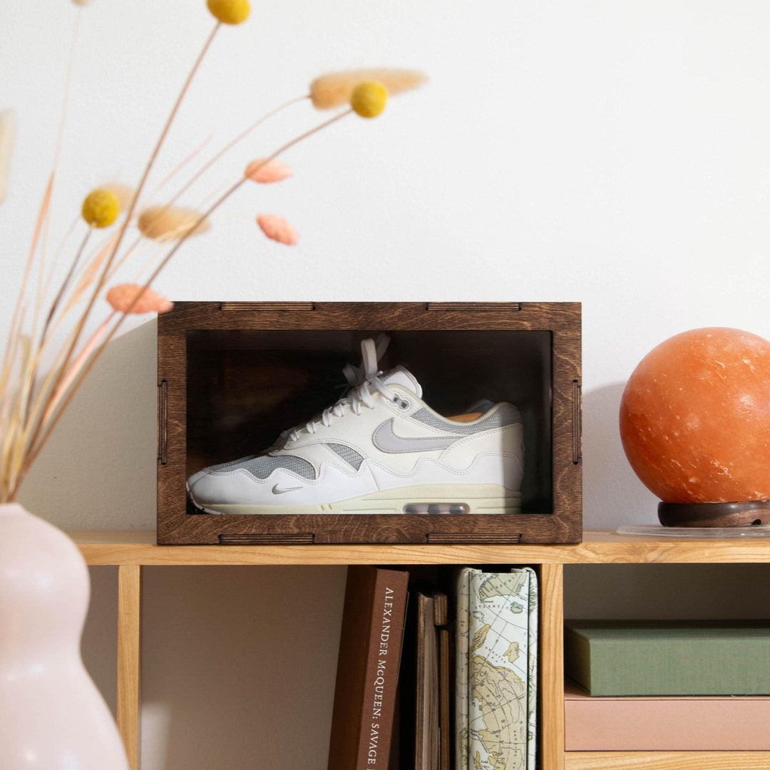Walnut Sneaker Shoe Box, Wooden Sneaker Display, Home Decor, Gift for ...