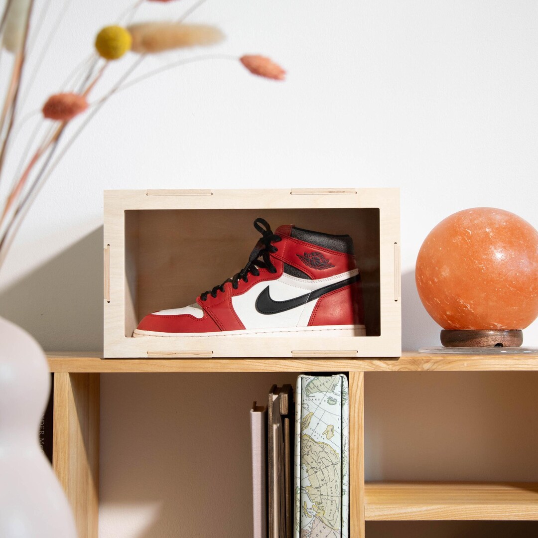 Wooden Sneaker Box, Display Shoe Storage, Rustic Boho Interior ...