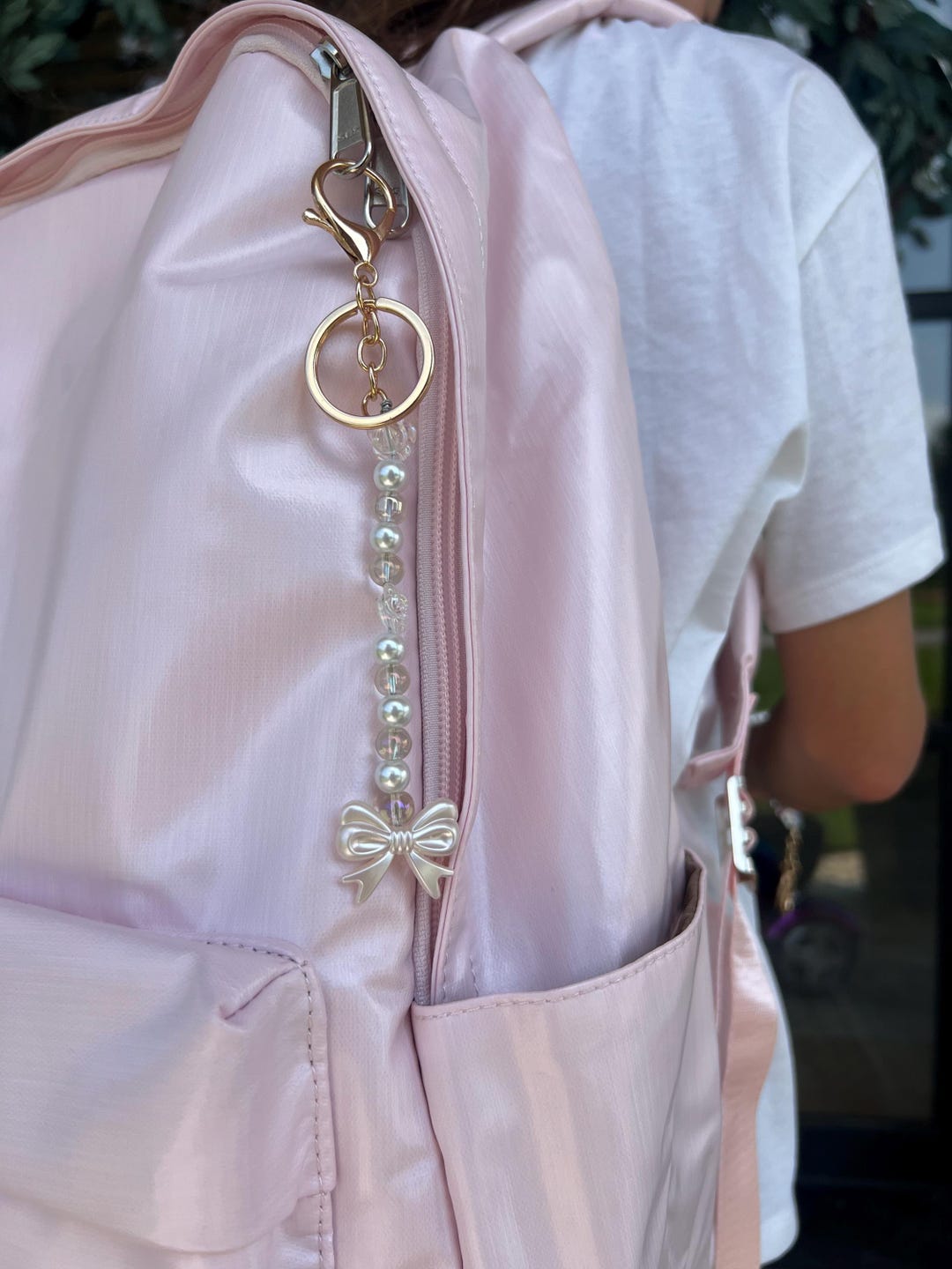 Gold Keychain Pearl Collection, Aesthetic Coquette Handmade Golden ...