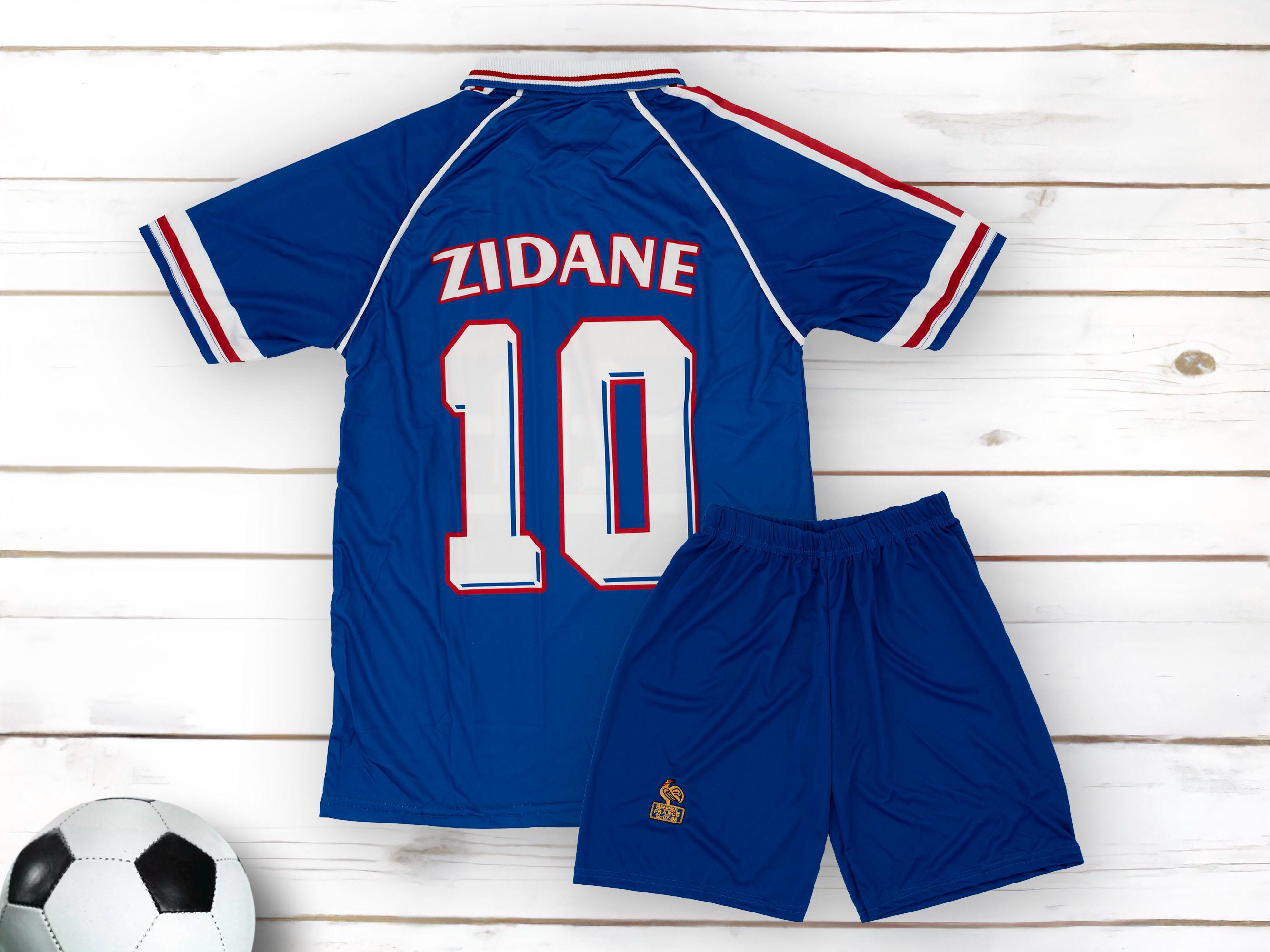 France Zidane #10 Blue Special Edition Boys, Girls Vintage France Zidane #10 Blue Special Edition Boys, Girls Vintage