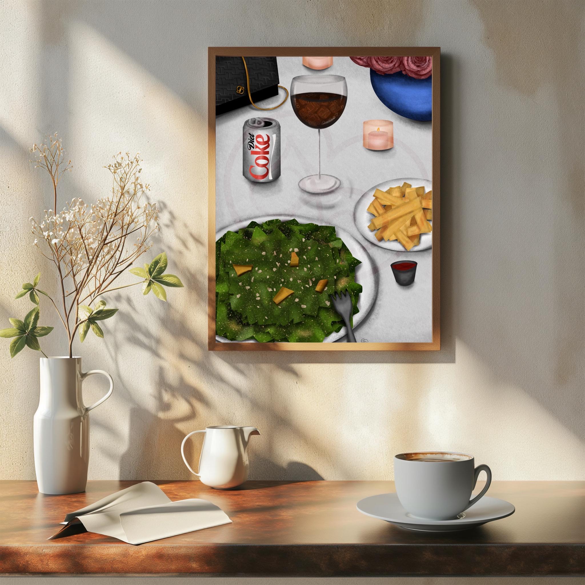 Girl Lunch Art Poster - Digital Download Only - Etsy