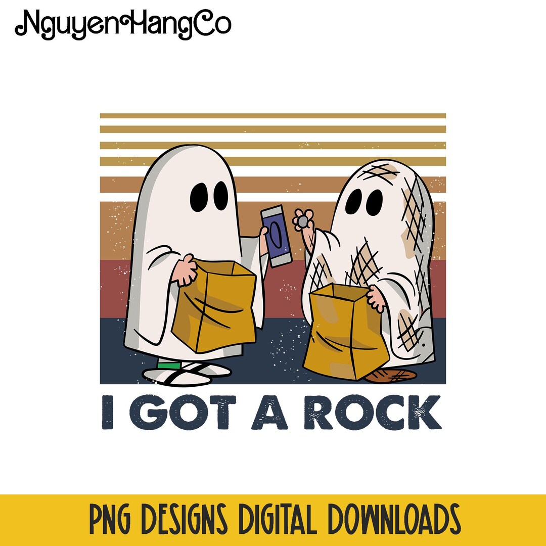 I Got A Rock Halloween Custom Meme Png, Funny Ghost Png, Spooky Png - Etsy