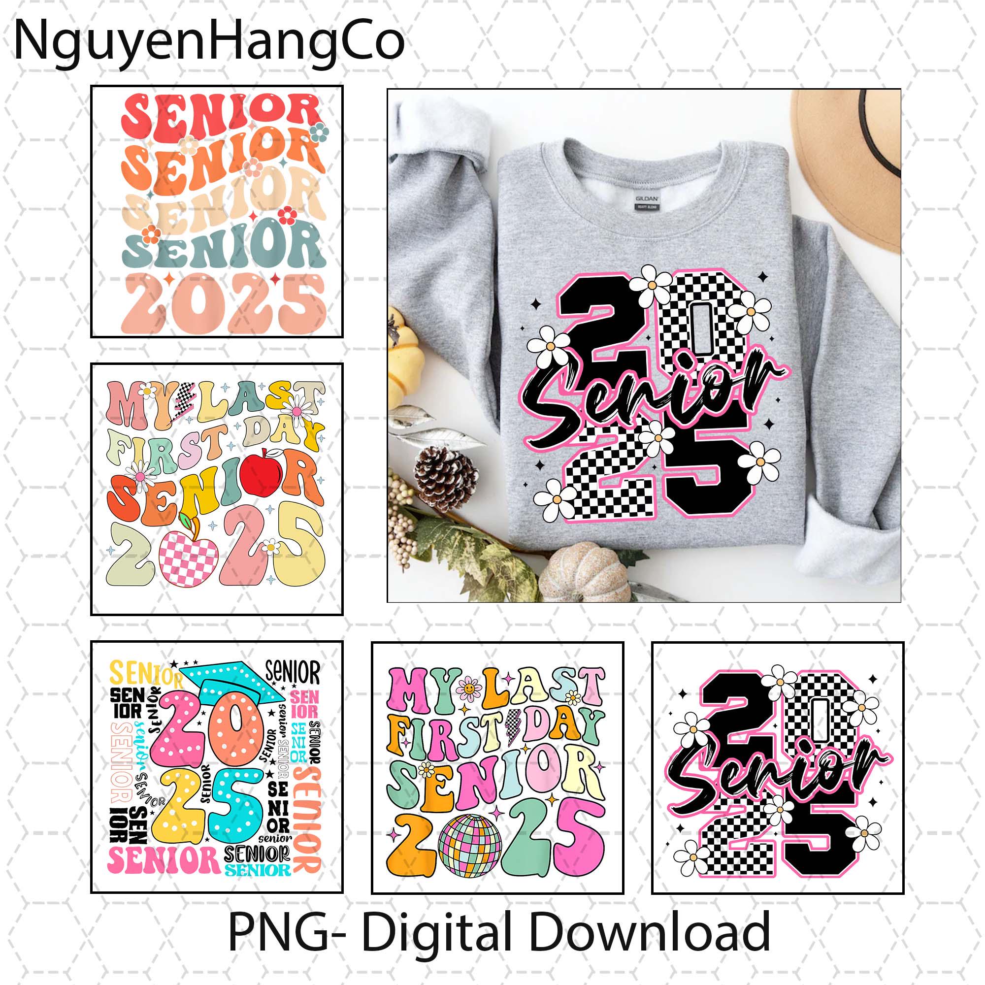 Bundle Class of 2025 Png, Senior 2025 Bundle Png, 2025 Senior Year Png ...