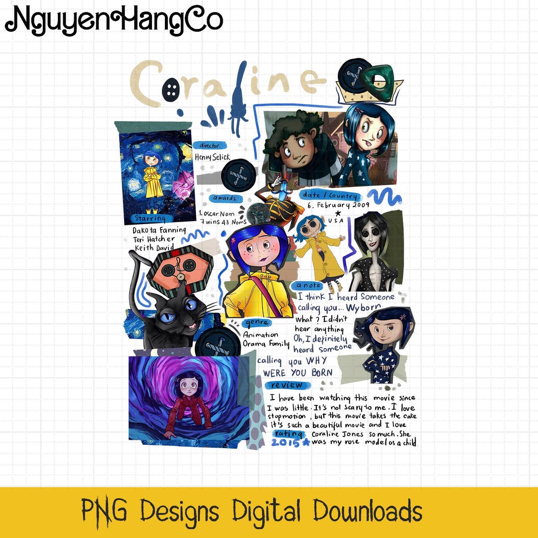 Coraline Wybie Character Movie Halloween Png, Coralin Halloween Png ...