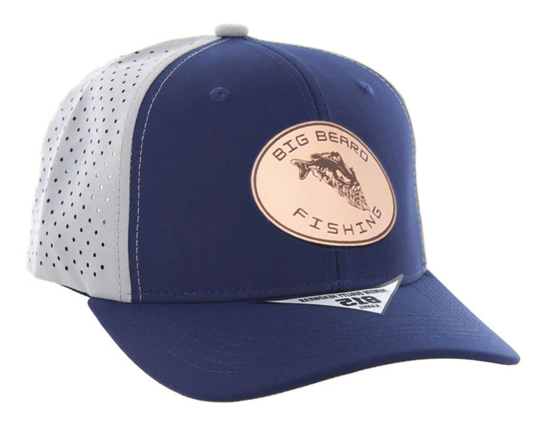 Blue and Gray Big Bass Fishing Hat - Etsy