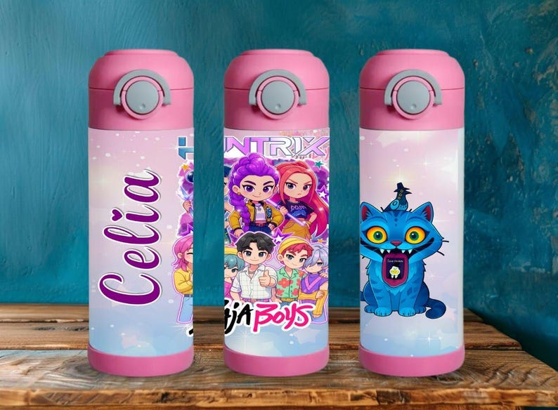 K-pop Demon Hunters Tumbler | Personalized Stainless Steel Kids Tumbler ...