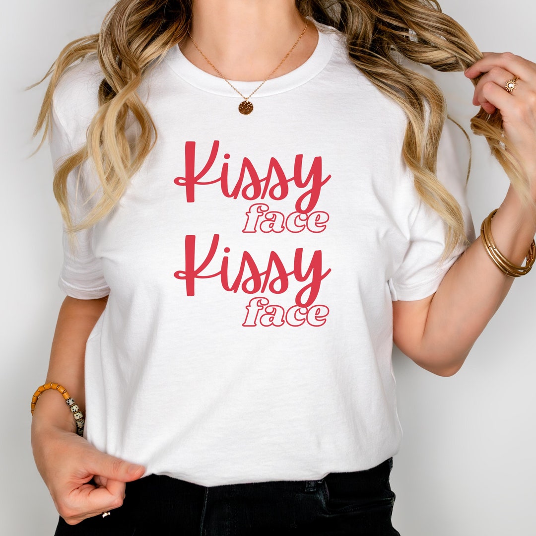 Kissy Face Kissy Face Tee, Couples Graphic Tshirt, Valentine's Day Gift ...