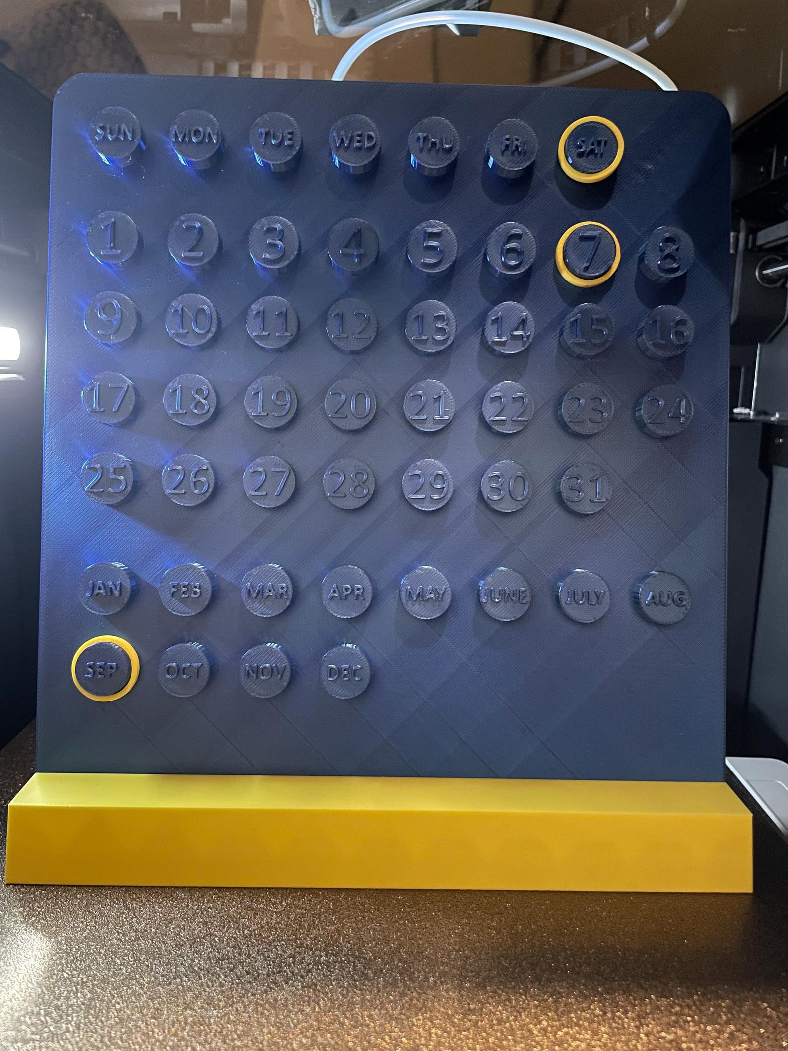3D Printed Calendar - Etsy