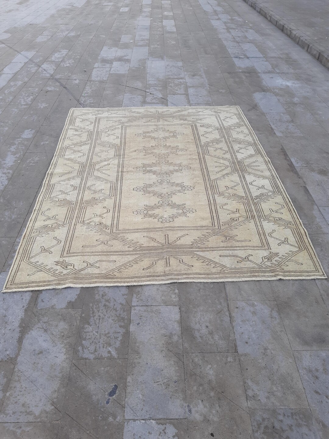 7x9 Turkish Vintage Rug,handwowen Soft Rug,large Area Rug,7x10 Wool Rug ...