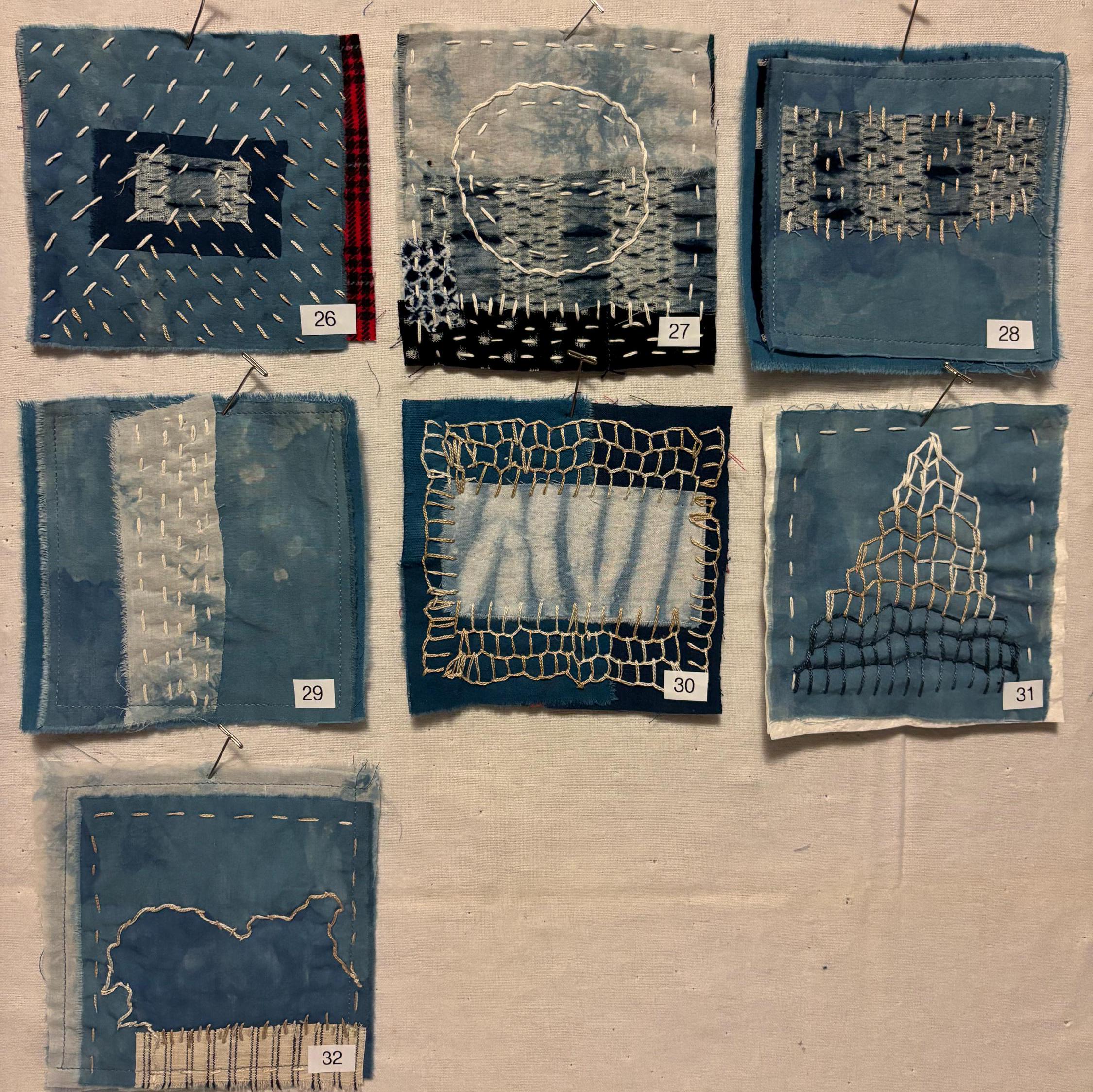 Boro Patches: Unique, 26-32, Light Blue and White With Fun Spider ...