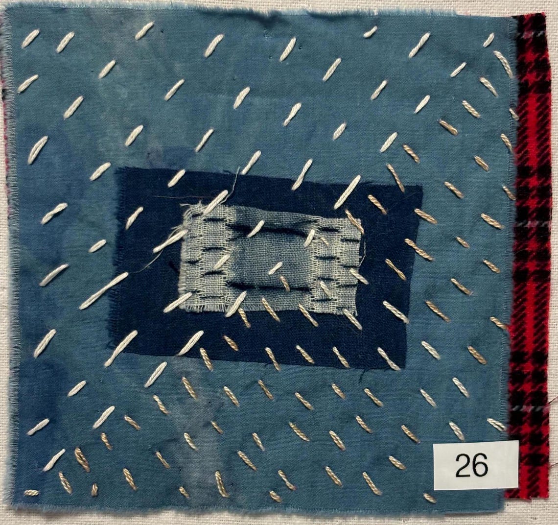 Boro Patches: Unique, 26-32, Light Blue and White With Fun Spider ...