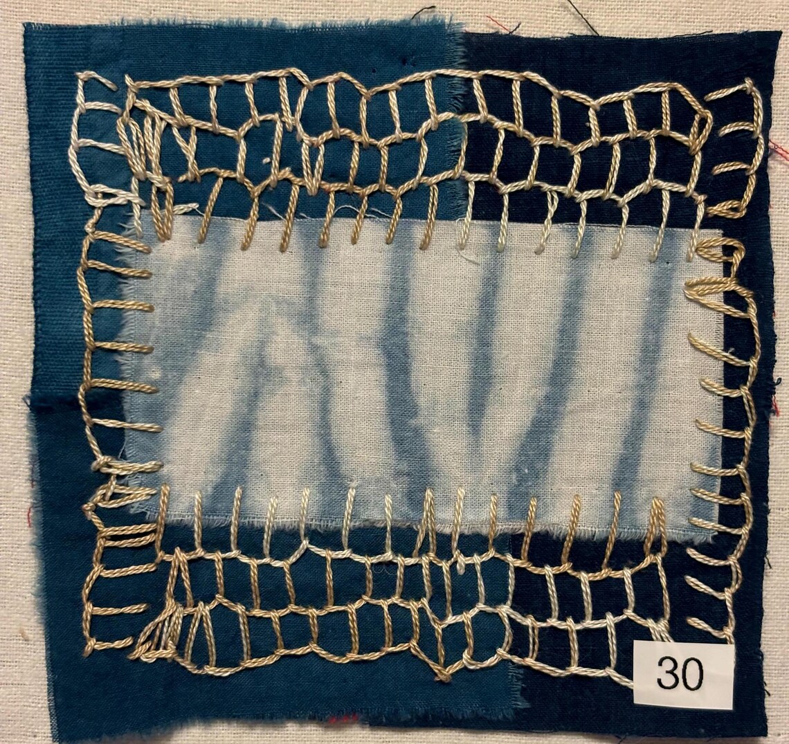 Boro Patches: Unique, 26-32, Light Blue and White With Fun Spider ...