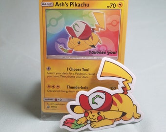 Pikachu Ash Sticker - Etsy
