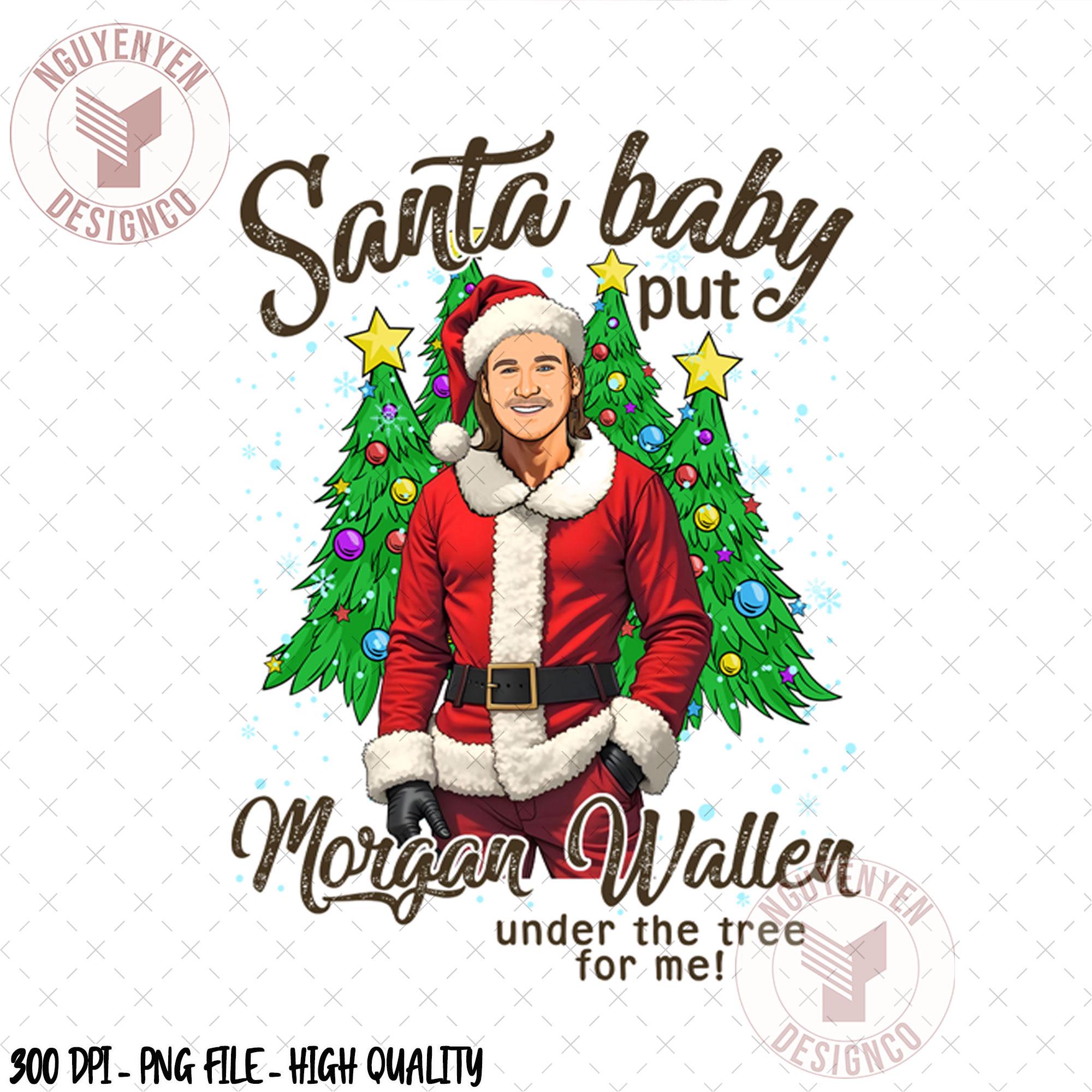 Morgan Wallen Christmas Png, Morgan Wallen Santa Christmas Png ...