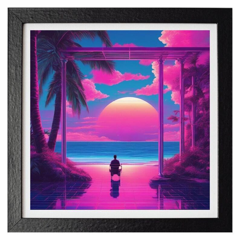 Miami's Colors 1 Image in PNG Digital Download Home Decor Wall Art AI ...