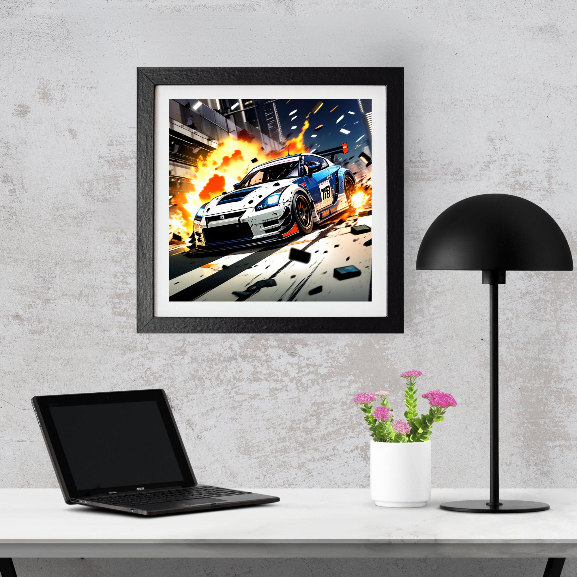 Race Car 1 Image in PNG Digital Download Home Decor Wall Art AI Art ...