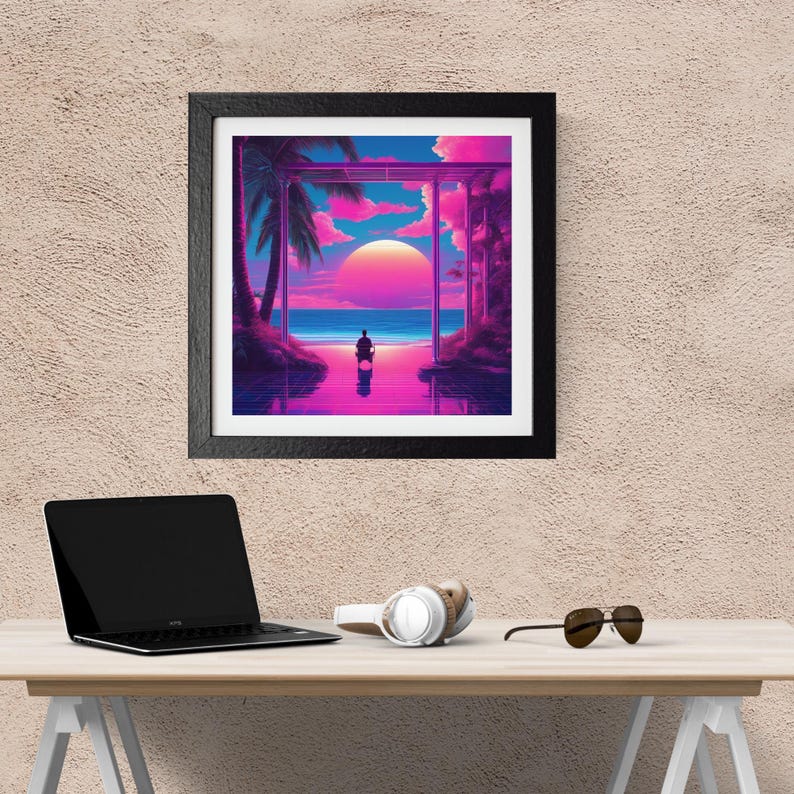 Miami's Colors 1 Image in PNG Digital Download Home Decor Wall Art AI ...