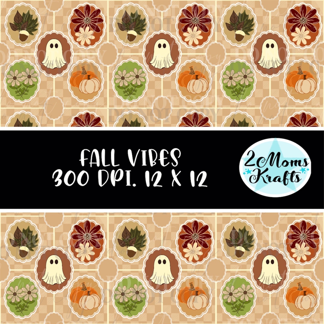 Seamless Pattern- Fall Vibes Fall Favorite Frames - Etsy