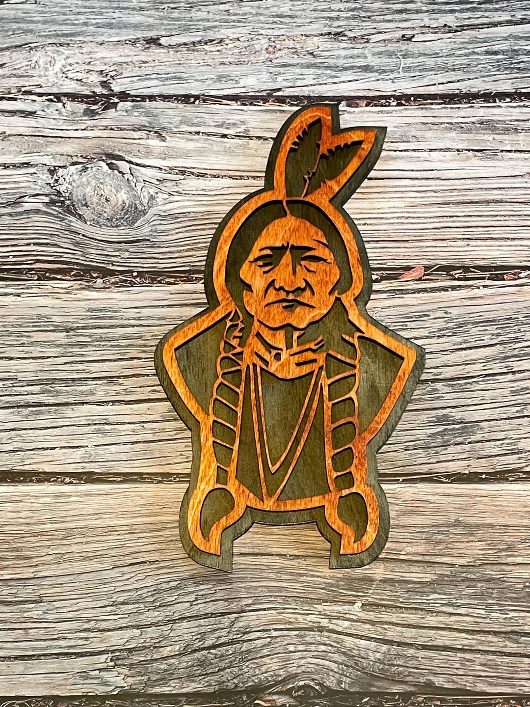 A Hand-finished Wooden Native American Indian Plaque Makes an Excellent ...