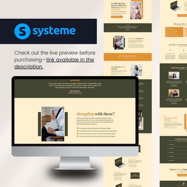 Systeme.io Landing Page Template: Book-a-call Funnel for Coaches - Etsy