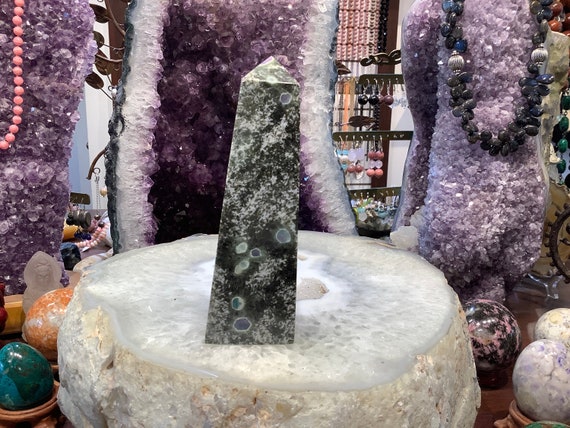 Natural Green Ruby Fuchsite Tower Gemstone Mineral Specimen | Etsy