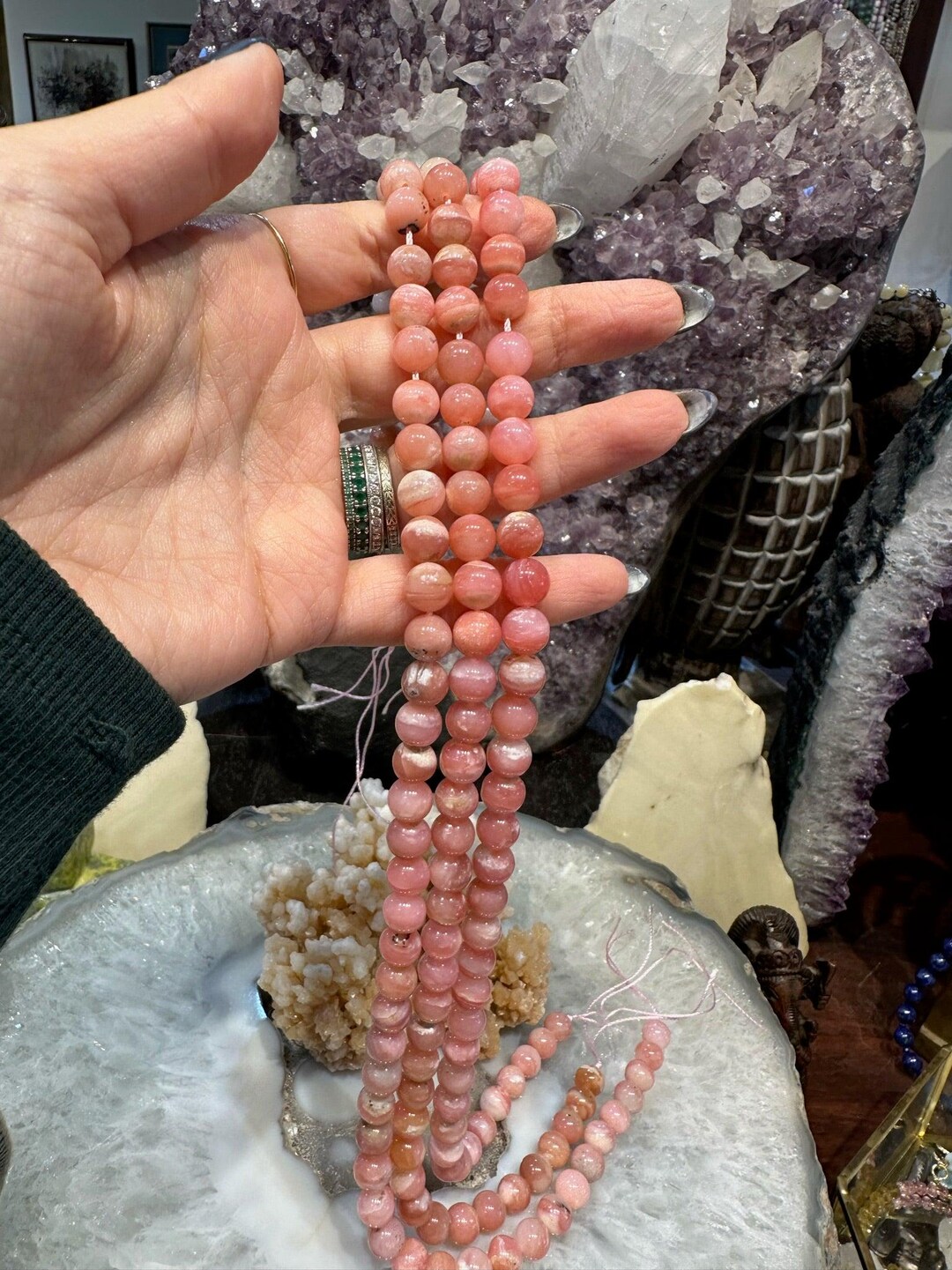 8mm Deep Peruvian Pink Opal Round Gemstone Beads - Etsy