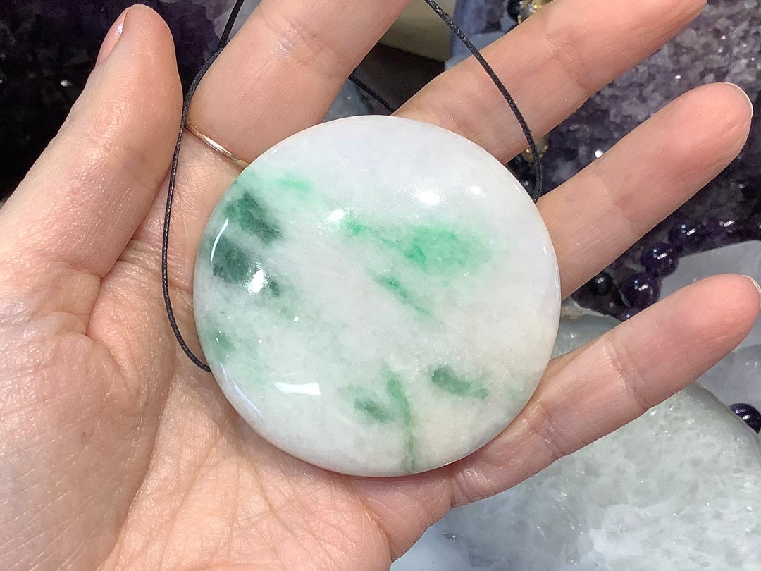 Green Jadeite Jade Coin Large Gemstone - Etsy Israel
