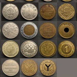 Vintage Token Collection - Set of 46 Diverse Tokens - Etsy