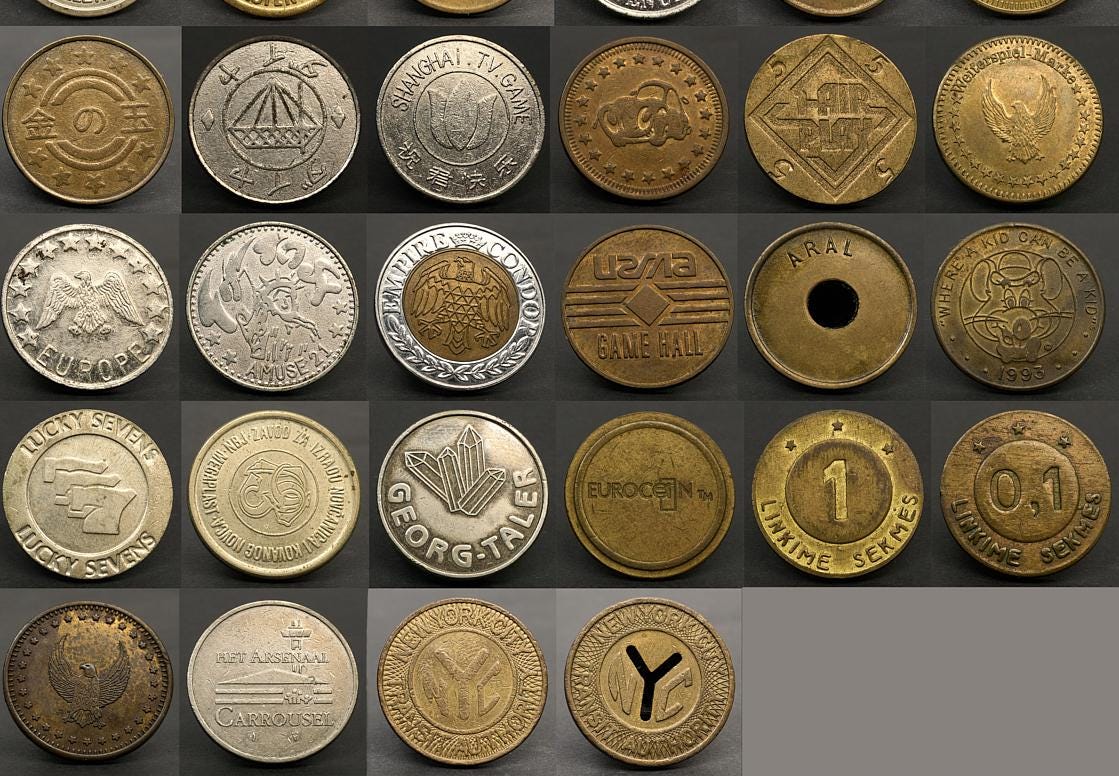 Vintage Token Collection - Set of 46 Diverse Tokens - Etsy