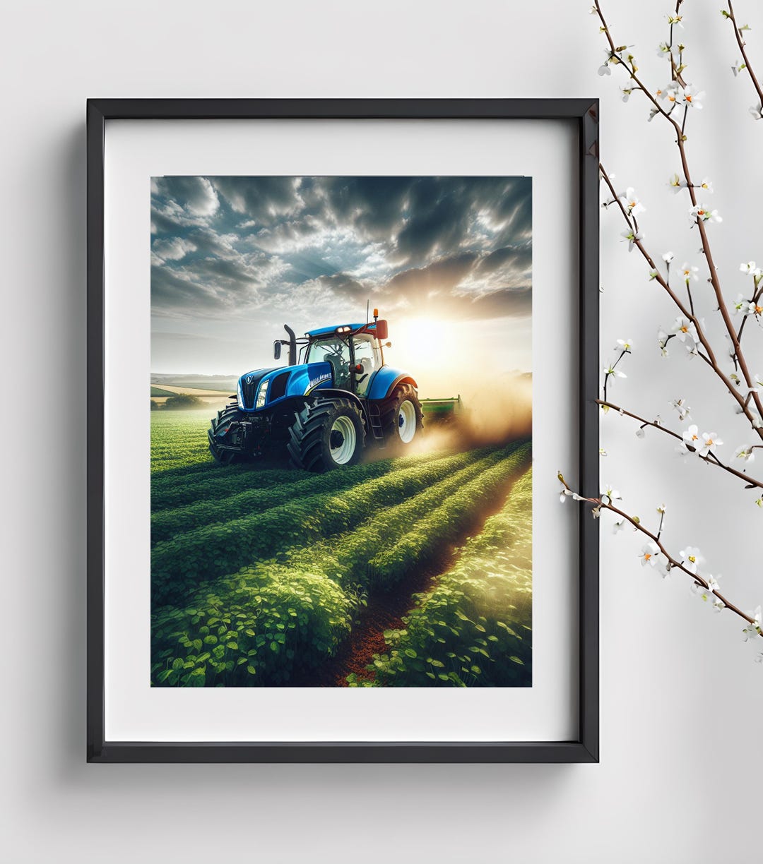 New Holland Type Tractor Poster. Wall Art. Tractor Posters. Farming ...
