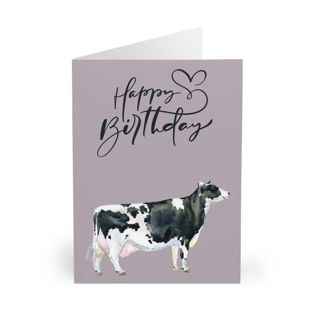 Holstein Cow Birthday Card. Pack of 5. Birthday Cards. Greeting Cards ...
