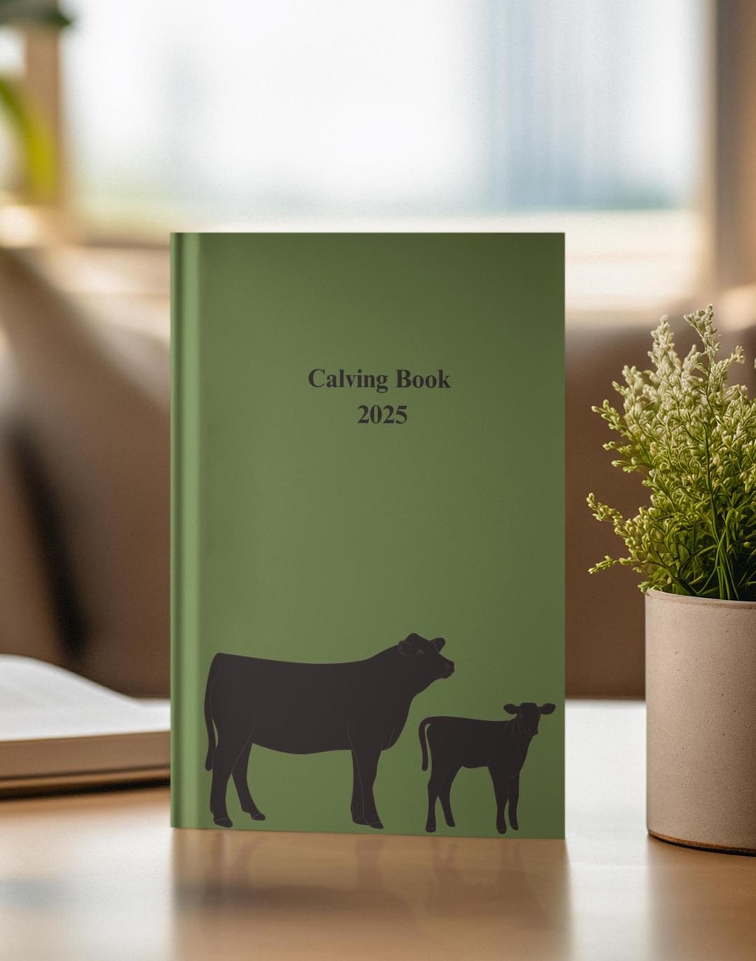Hardback Calving Book - 2025, 5.2"x7.4" 128pages/ 64 Sheets. Farming ...