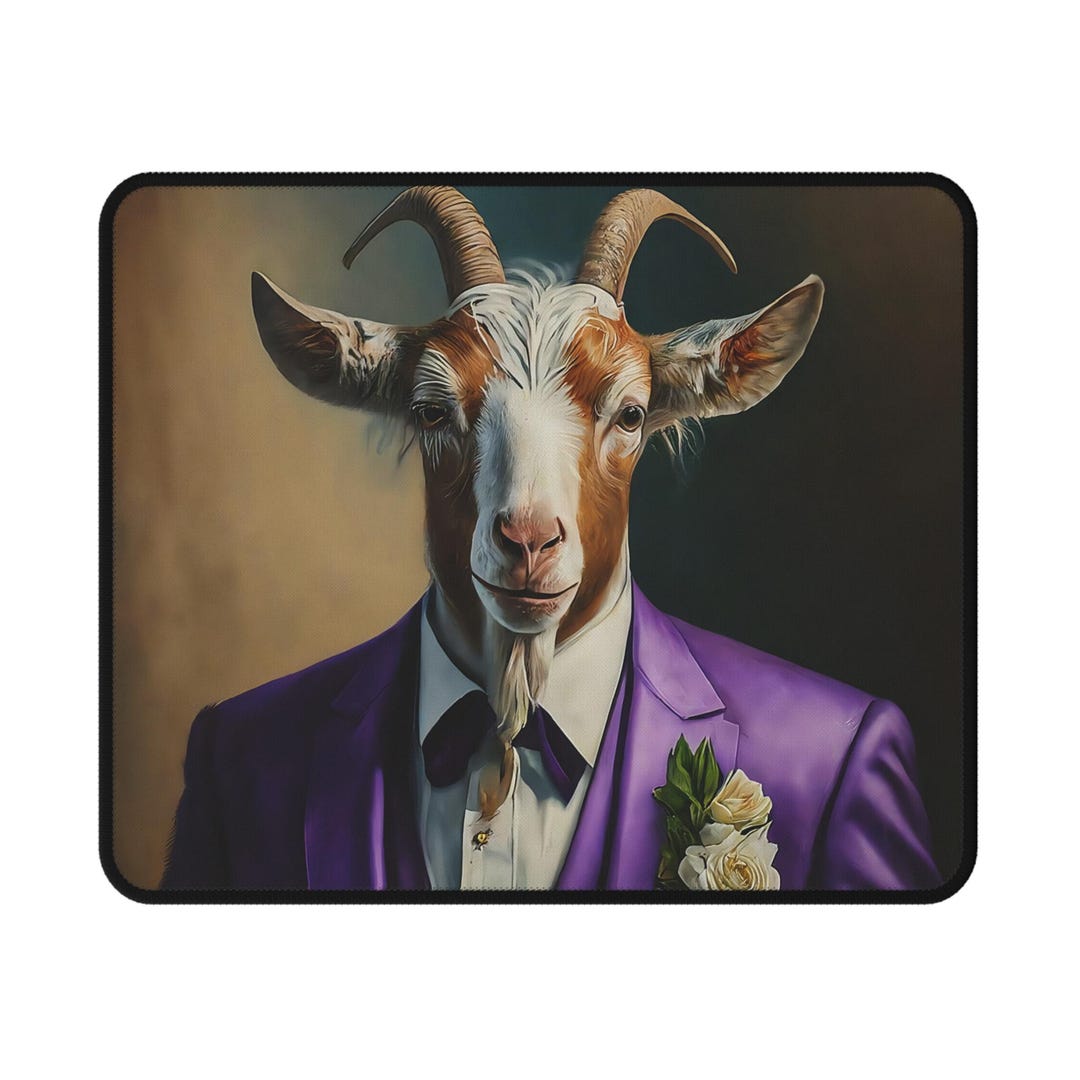 Goat in a Purple Suit Mouse Pad. Gifts. Office Accessories.stationery ...