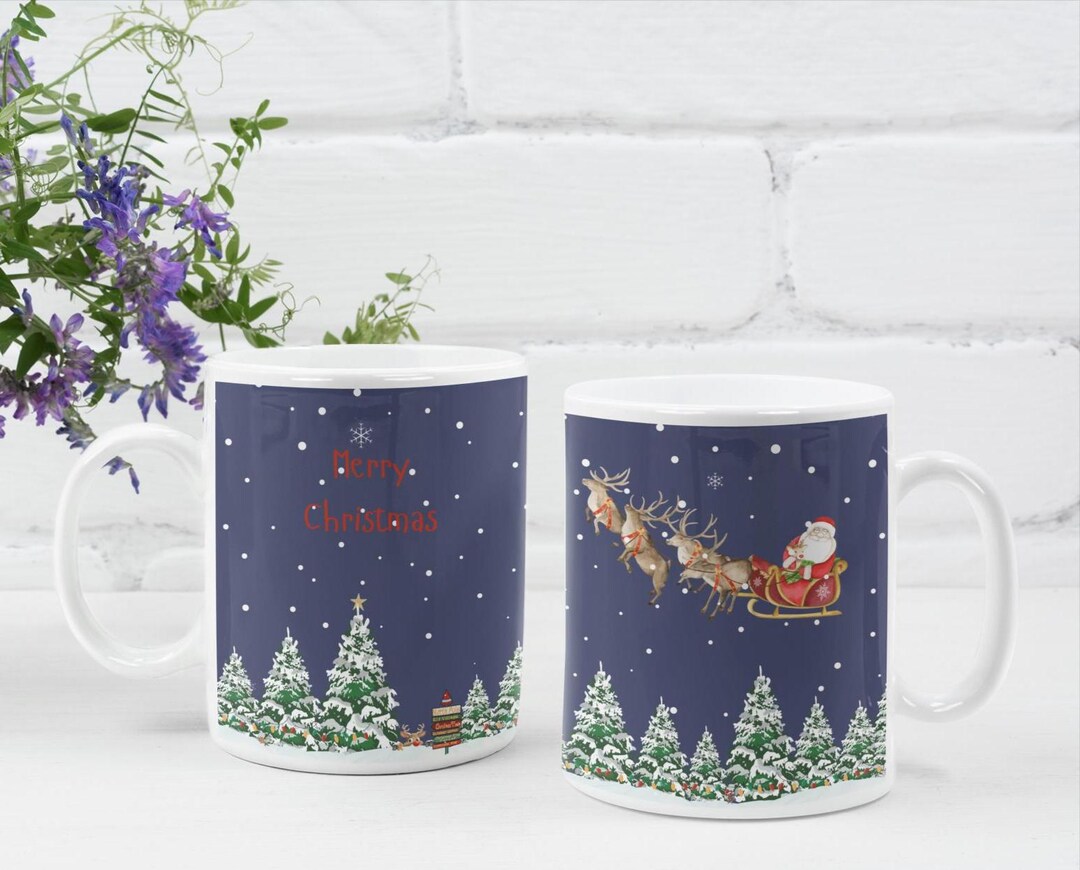 Children's Christmas Scene Santa Mug. Christmas Stocking Fillers for ...
