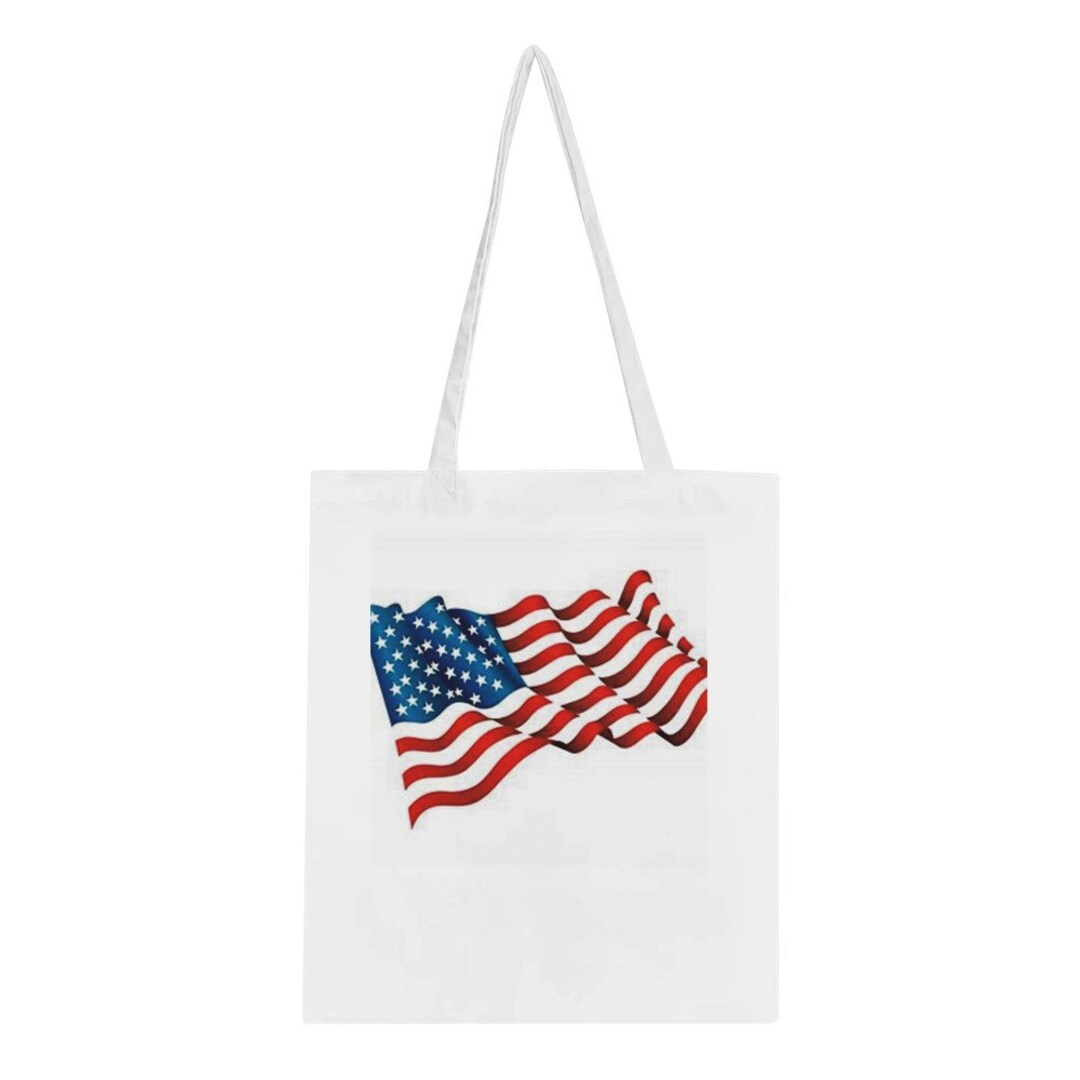 American Flag Classic Tote Bag, American Patriot USA Land of the Free ...
