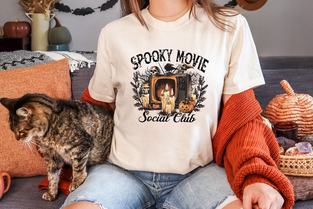 Spooky Movie Social Club T-shirt, Funny Halloween Social Club Shirt ...