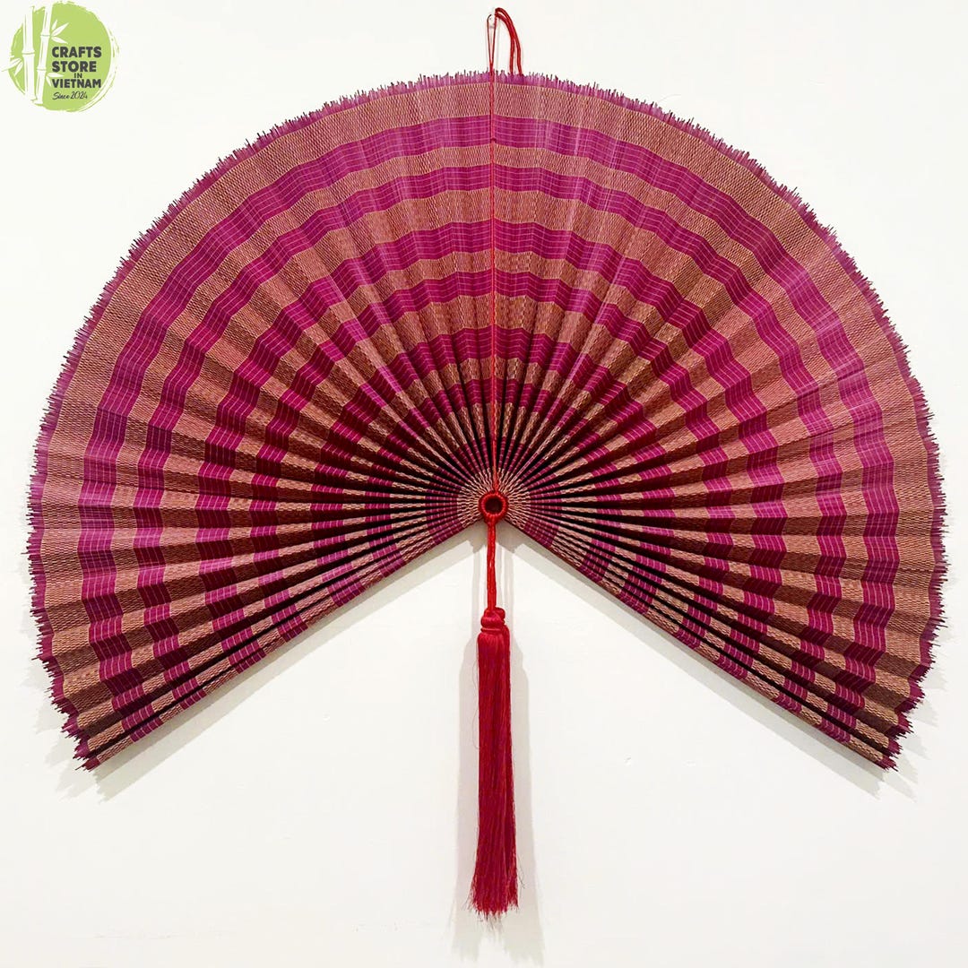 Bamboo Wall Fan, Wall Fan, Bamboo Fan, Bambo Fan Decor, Fan Decor ...