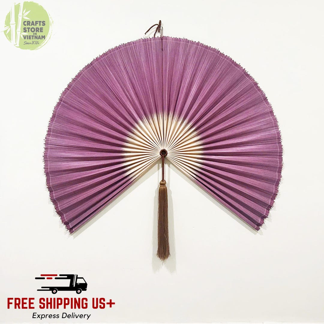 Bamboo Wall Fan, Wall Fan, Bamboo Fan, Bambo Fan Decor, Fan Decor ...