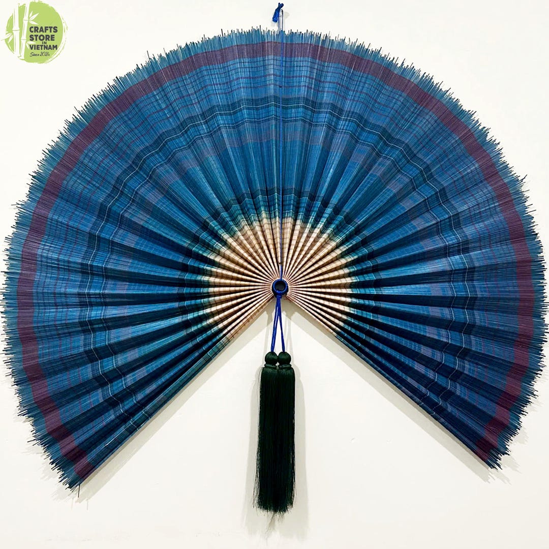 Bamboo Wall Fan, Wall Fan, Bamboo Fan, Bambo Fan Decor, Fan Decor ...